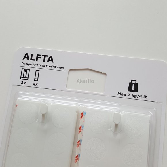 IKEA | Wall Decor | 2 Ikea Alfta Adhesive Hooks For Frame 4 Pack | Poshmark